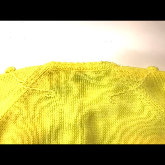 Exclusive Imports | Sweaters | Vintage Lemon Yellow Embroidered ...